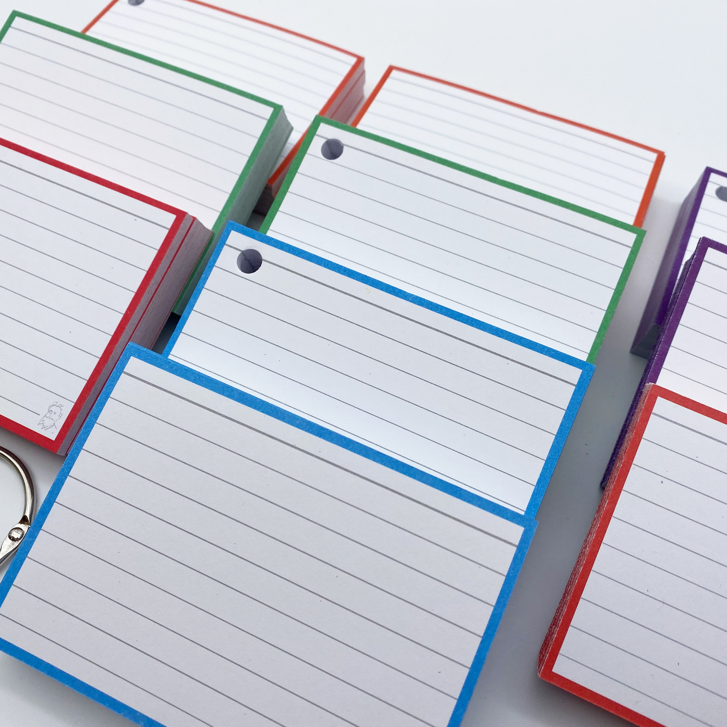 Colour Pack: Set mit 500 Leitner Flashcards Bunte Karteikarten A7 ...