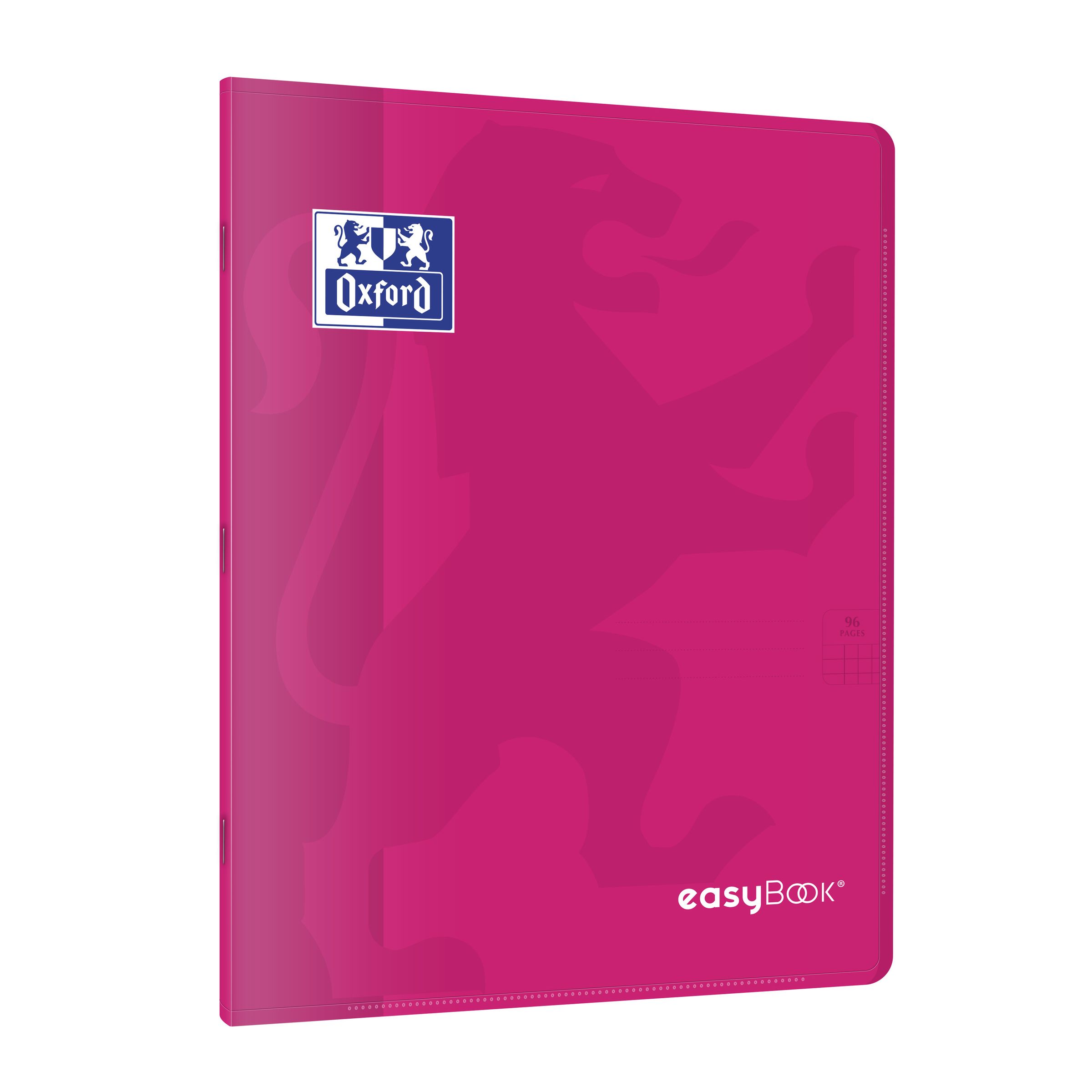 Oxford easyBook® Heft mit integriertem Hefter A4 Kariert Pink