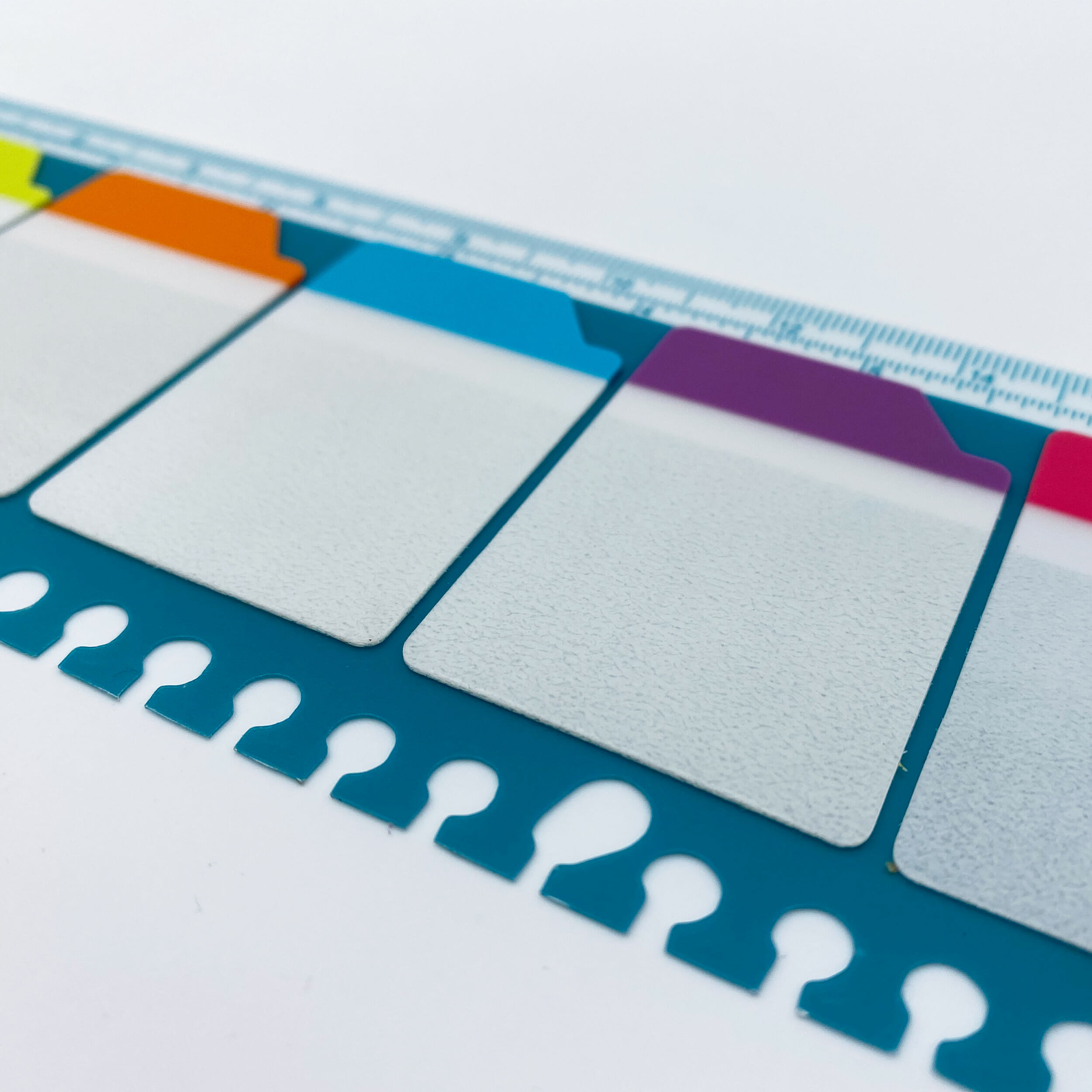 OXFORD Sticky Tab Trennblatt-Lineal mit 25 Klebe-Registern