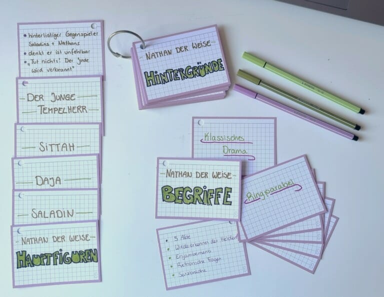 Schöne Lernzettel gestalten - die tollsten Lernzettel Ideen