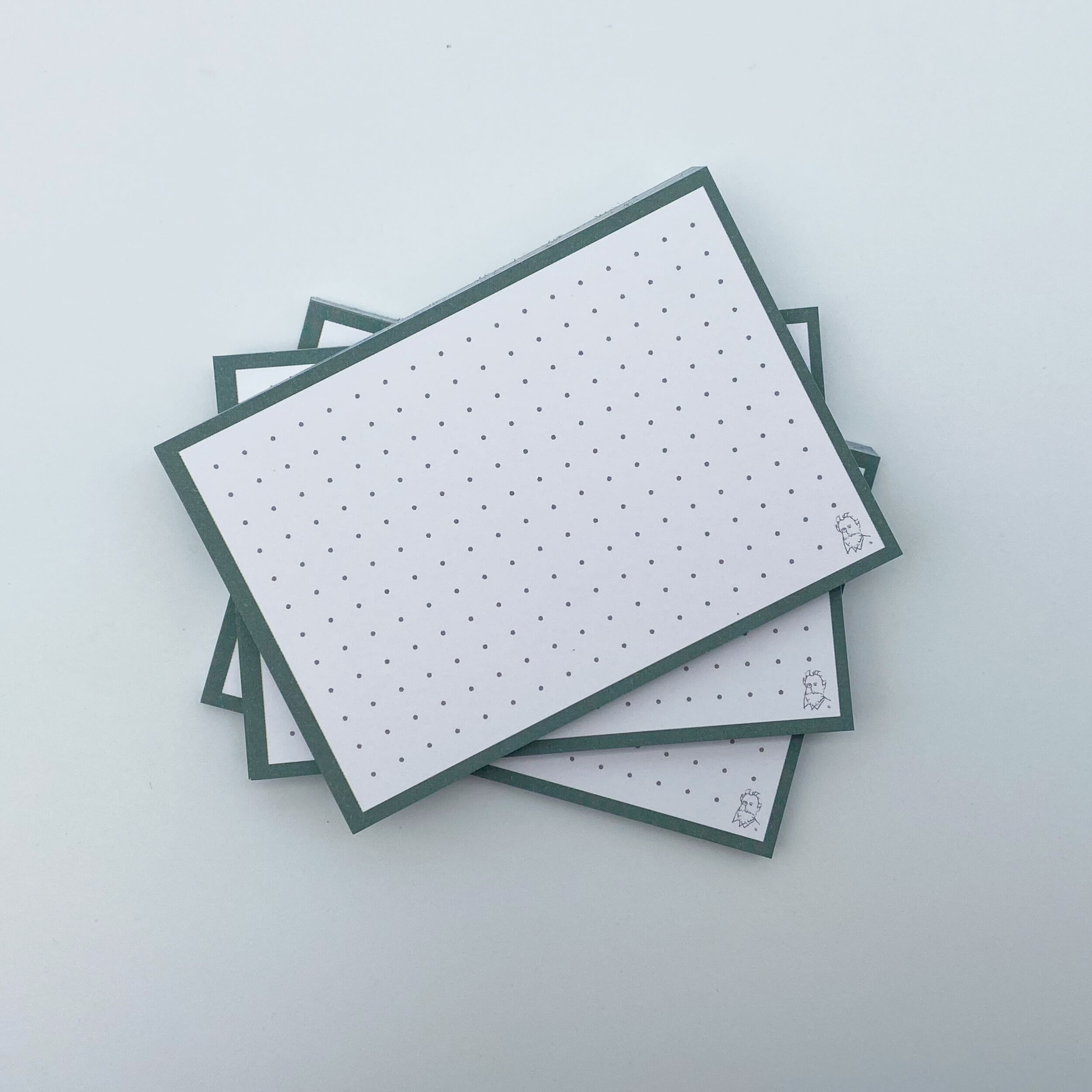 Leitner Flashcards Karteikarten A7 Dunkelgrün Dotted