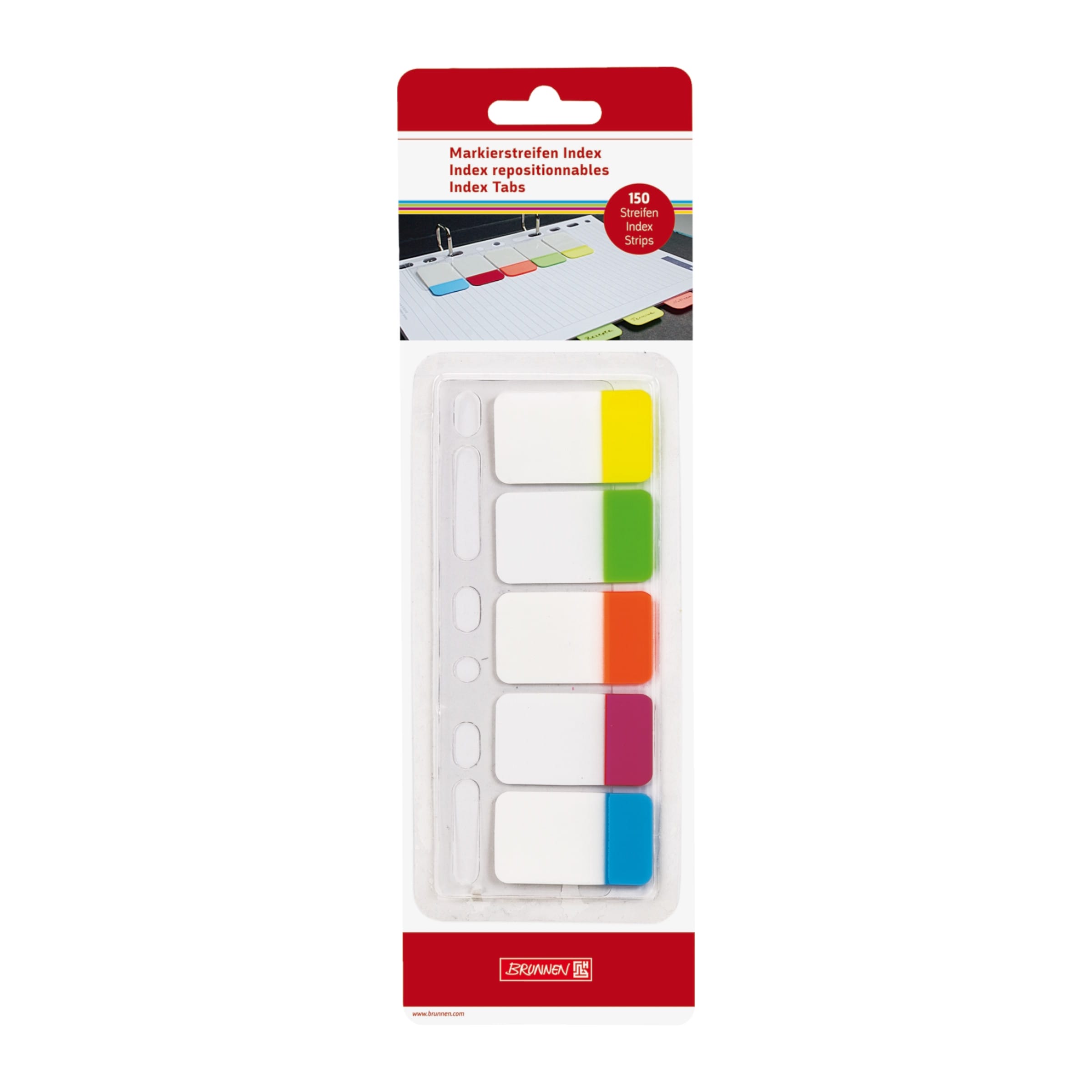 Brunnen Sticky-Tabs Index mit Neon Klebe-Registern