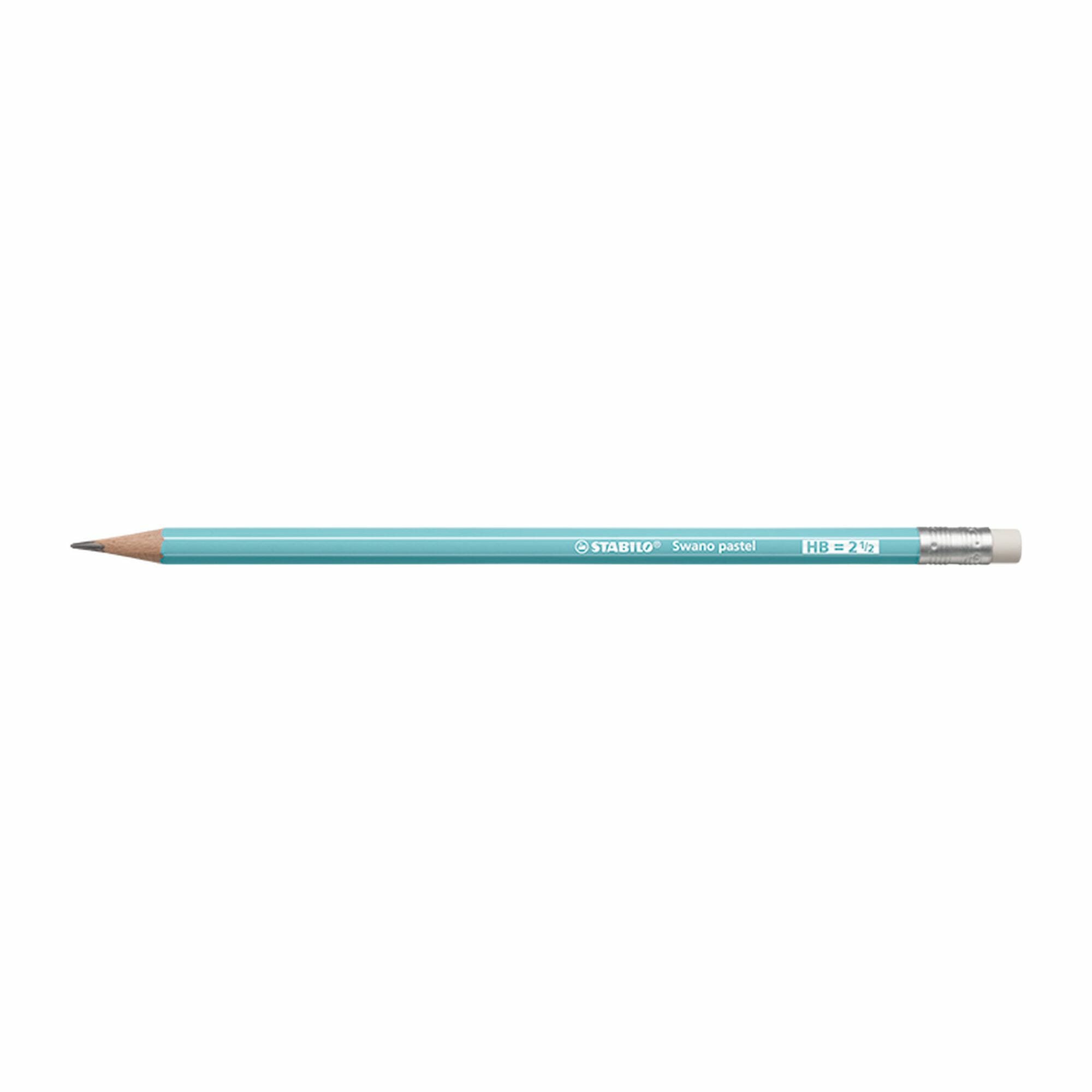 STABILO Swano® Bleistift HB mit Radiergummi Pastell Blau