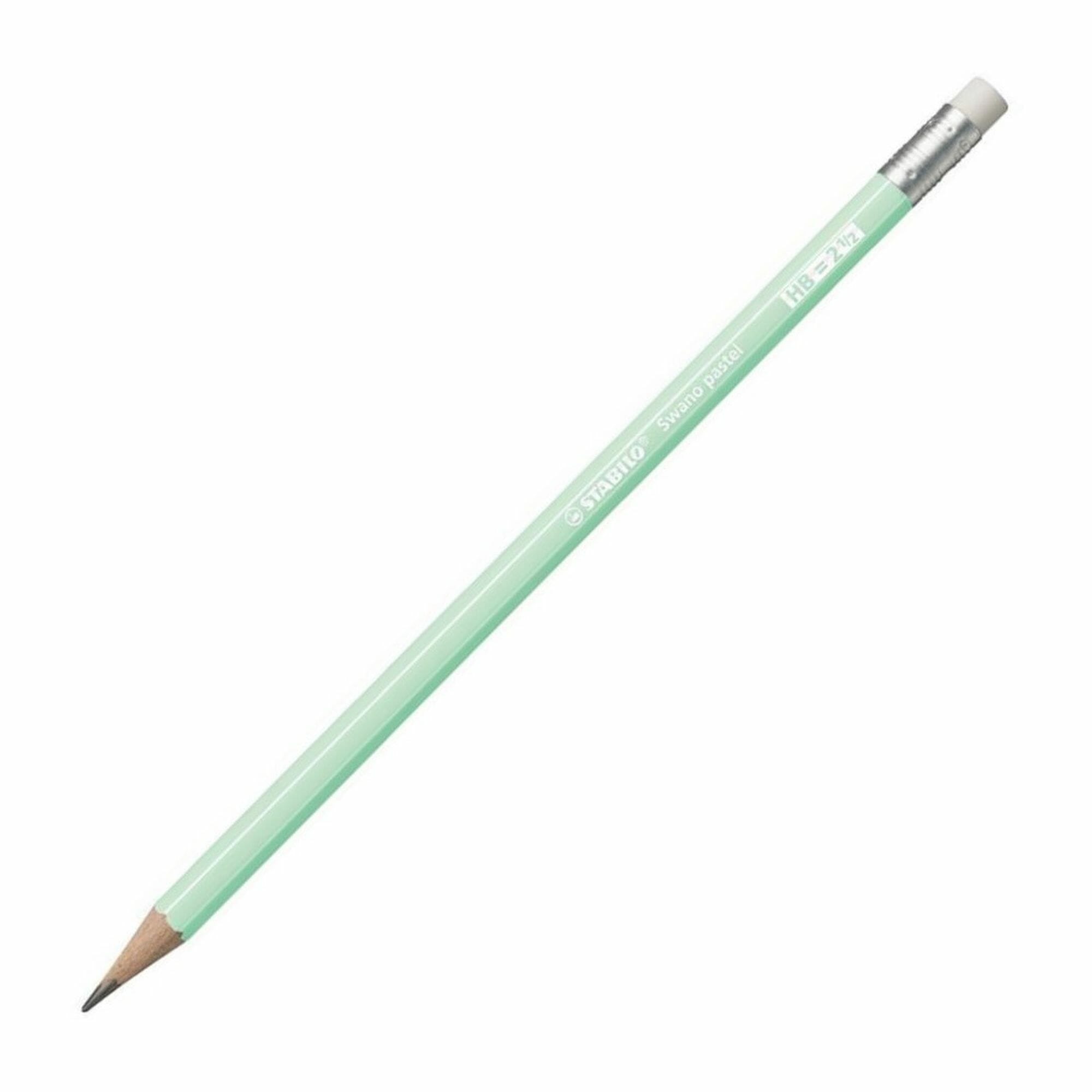 STABILO Swano® Bleistift HB mit Radiergummi Pastell Grün