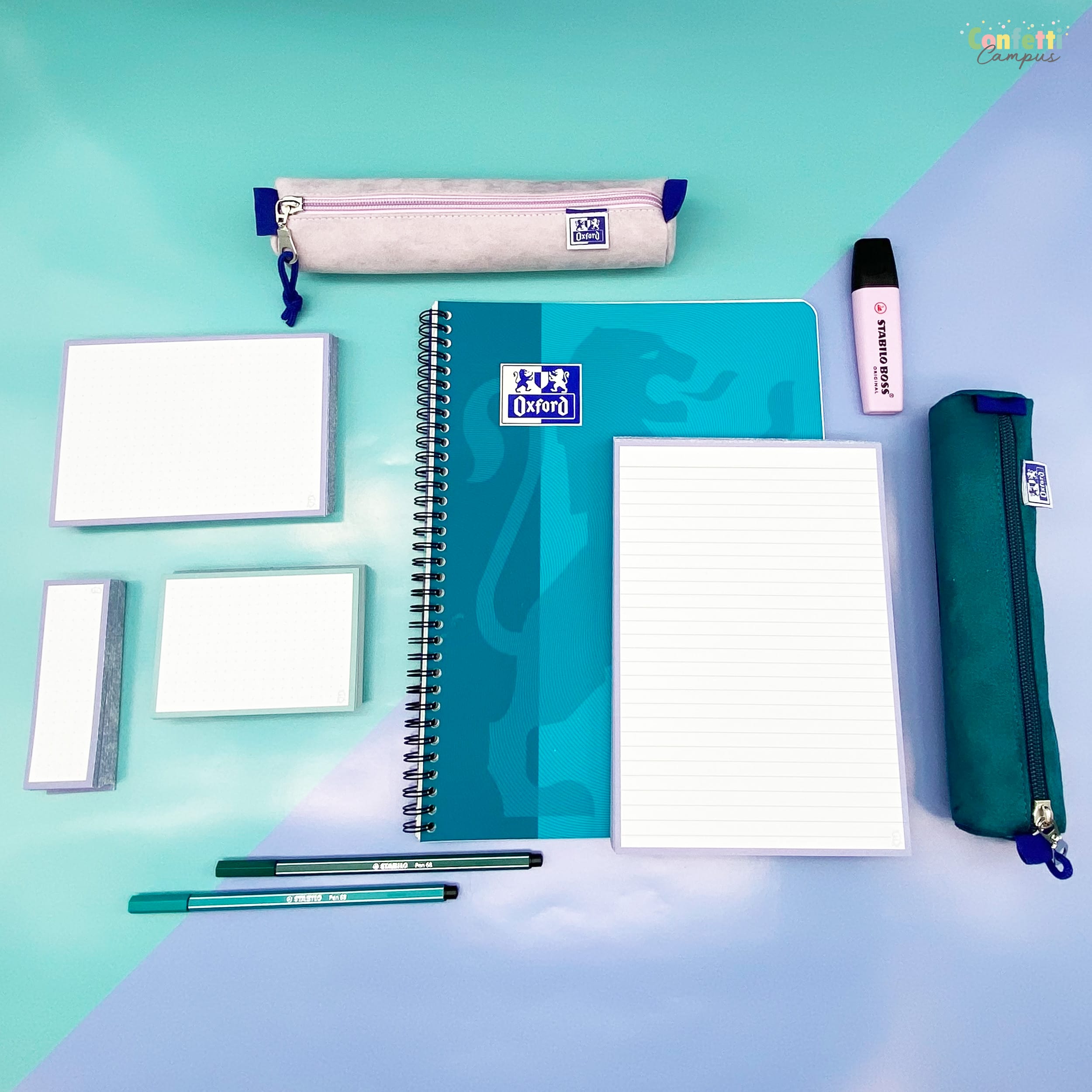 Leitner Flashcards® DUO Karteikarten A7 Gelb-Blau