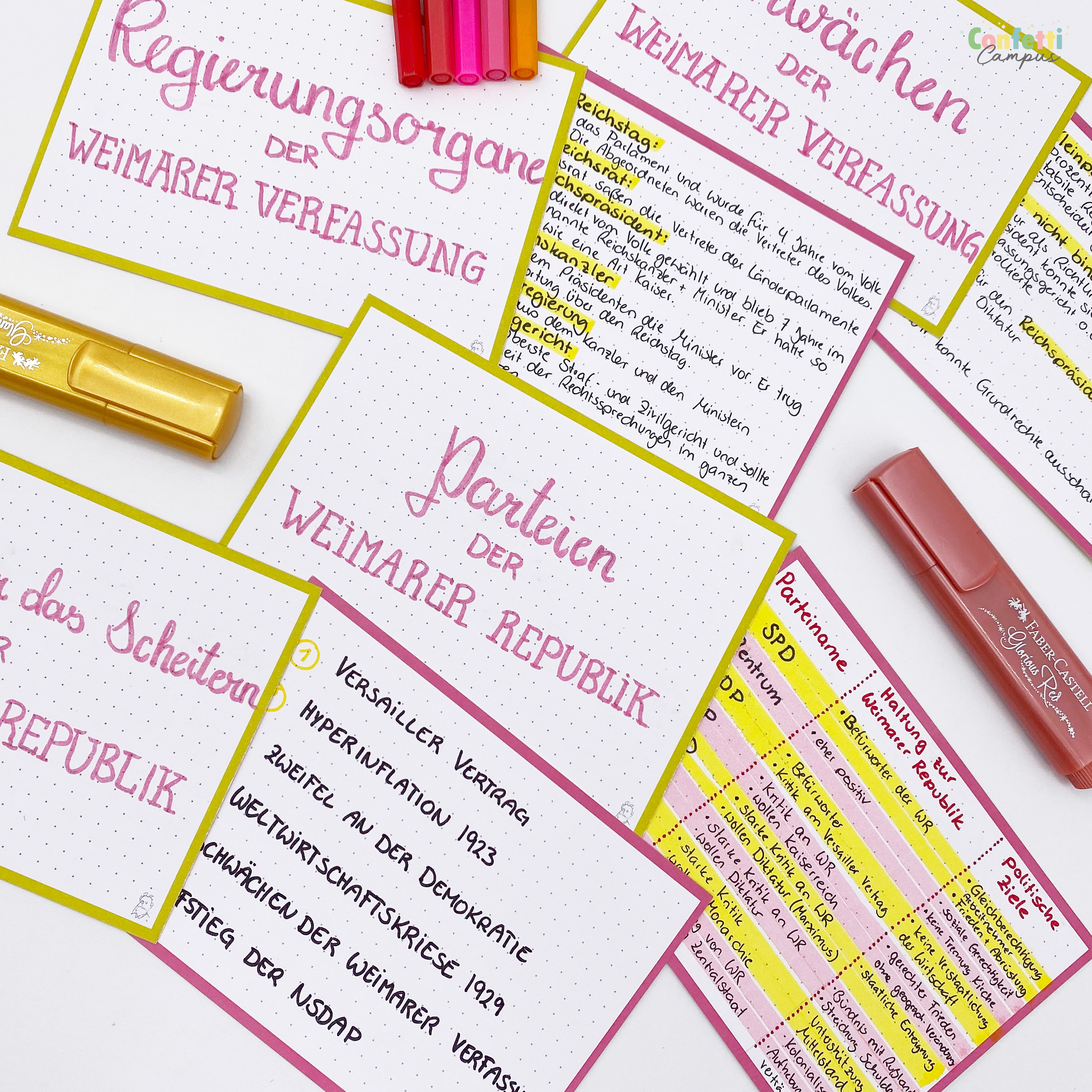 Leitner Flashcards® DUO Karteikarten A6 Mango-Himbeere