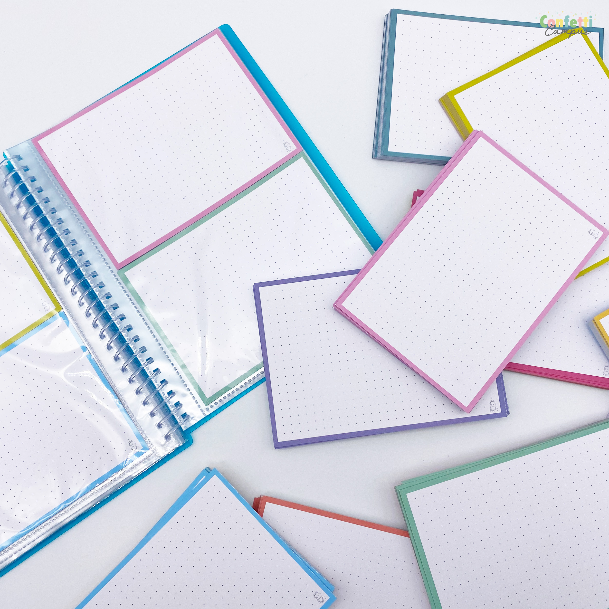 Colour Pack 500 - Set Bunte Karteikarten A6 - Confetti Campus