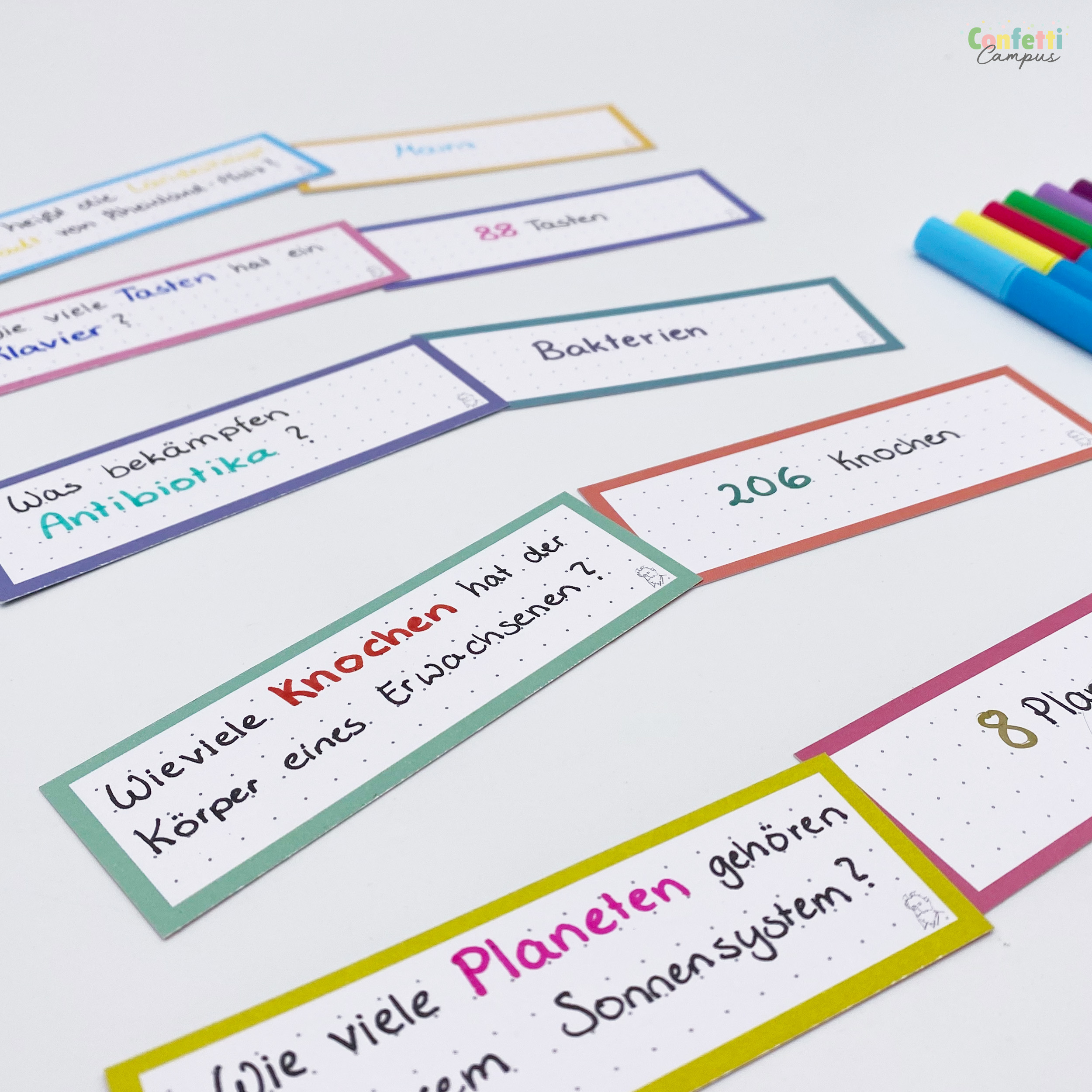 Leitner Flashcards Karteikarten Alle Kollektionen 1000 Vokabelkarten - Confetti Campus