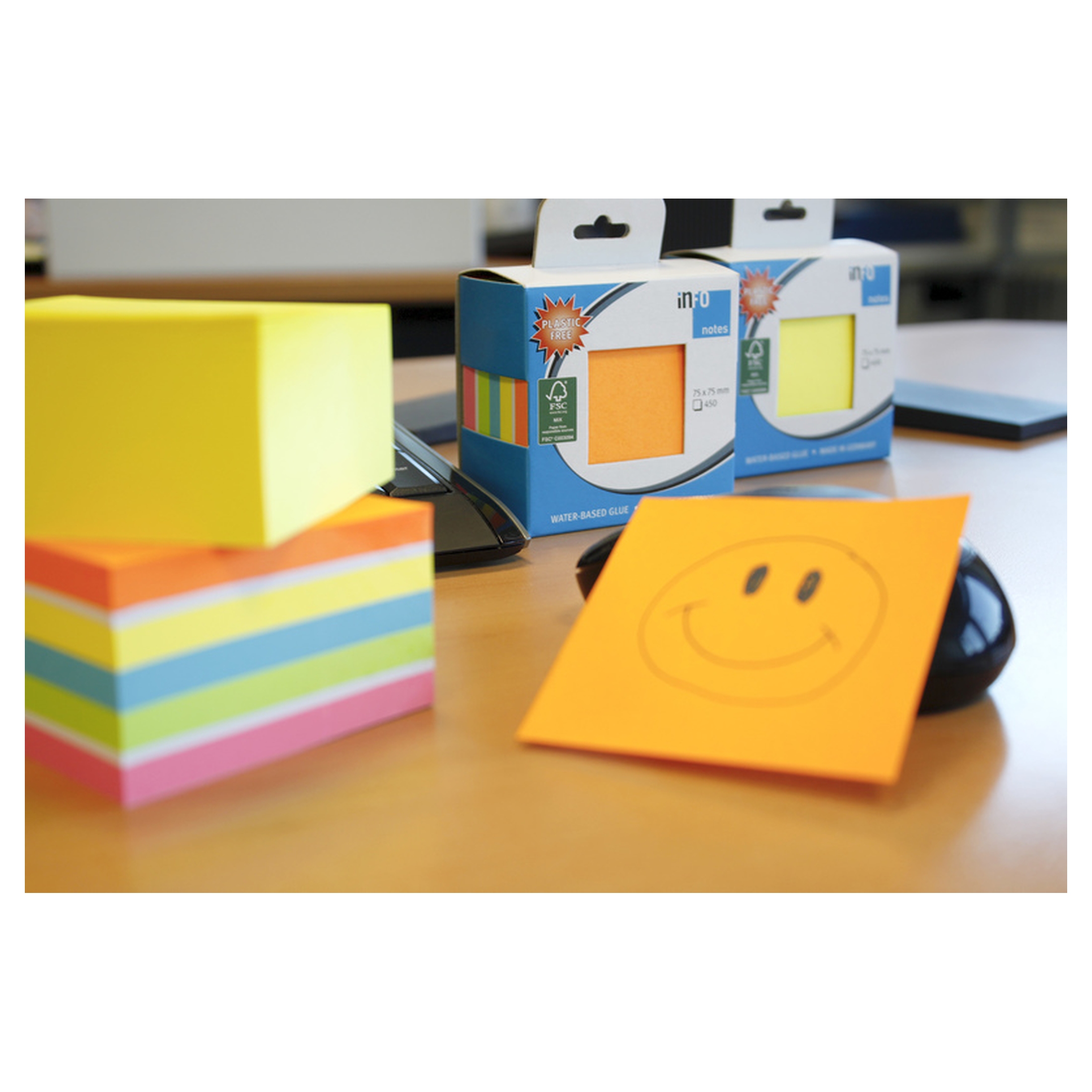 INFO NOTES Haftnotizen 75mmx75mm 450 Blatt