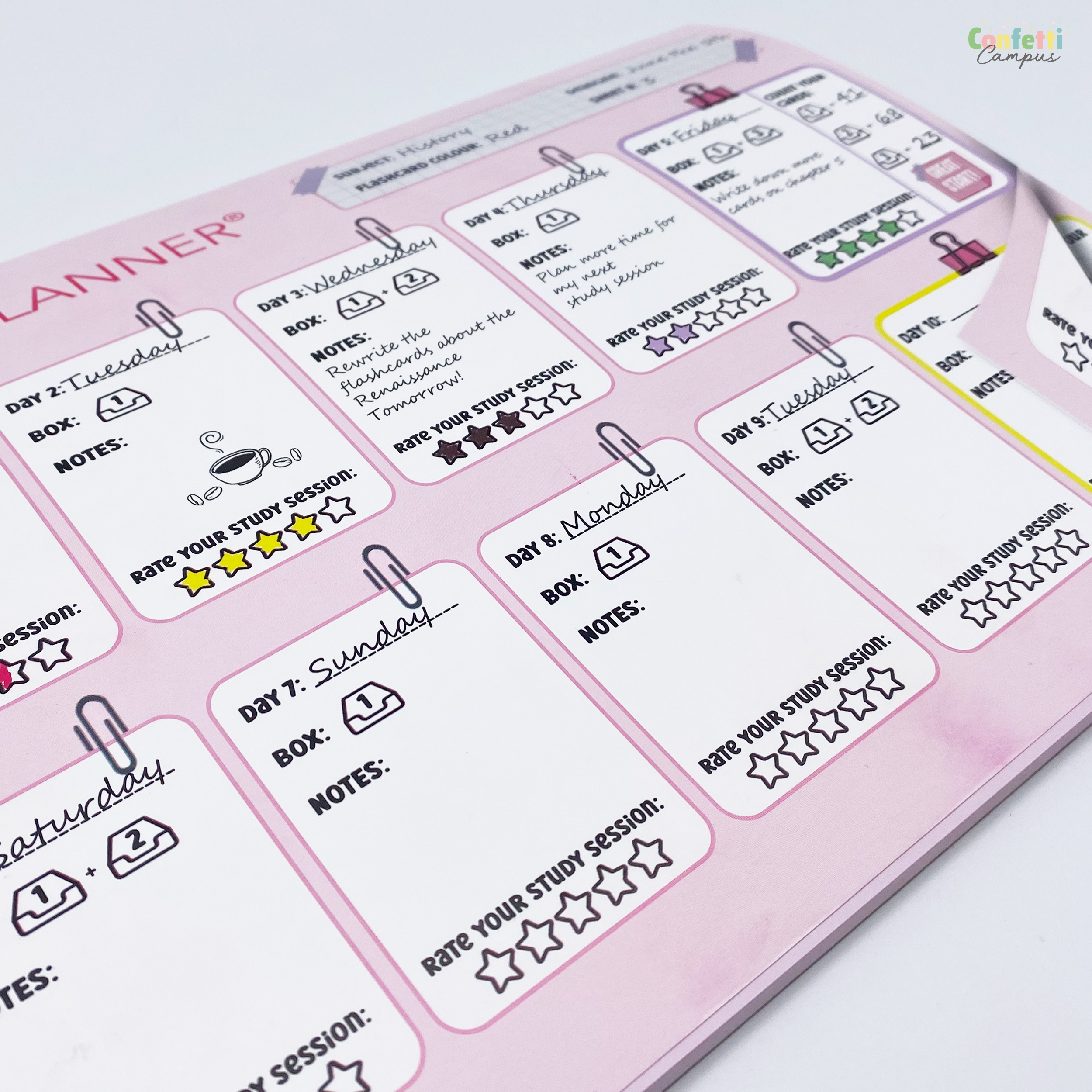 Leitner Planner A4 - Planer zum Lernen nach der Leitner Methode ...