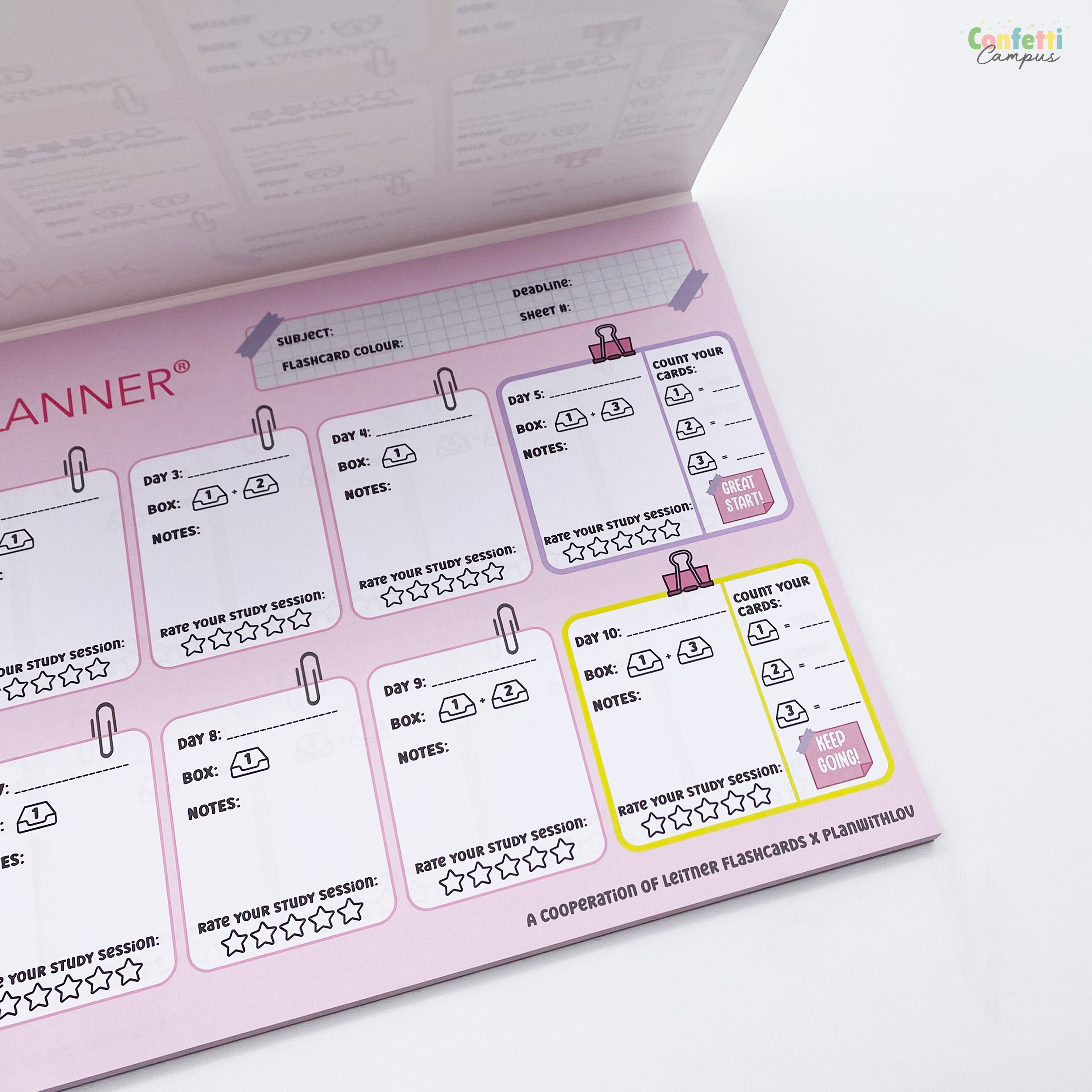 Leitner Planner A4 - Planer zum Lernen nach der Leitner Methode ...