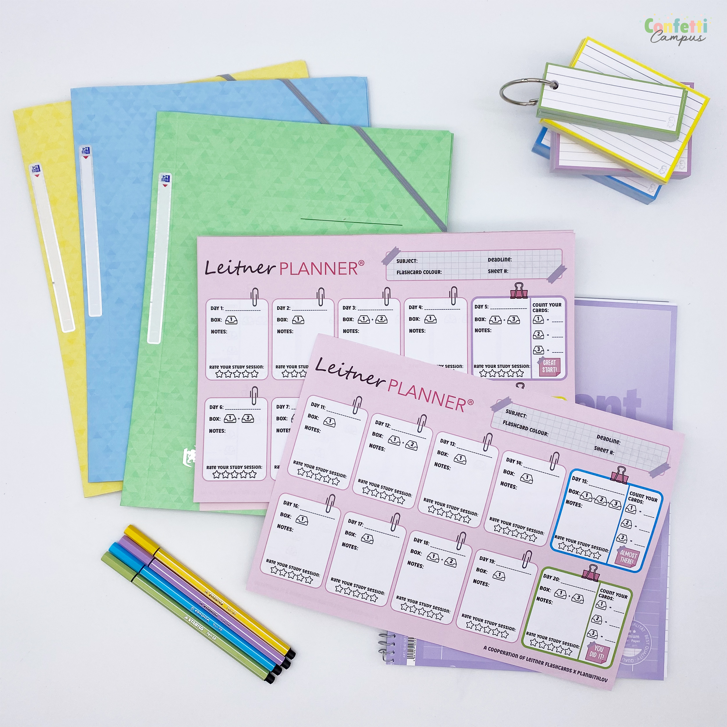 Leitner Planner A4 - Planer zum Lernen nach der Leitner Methode ...