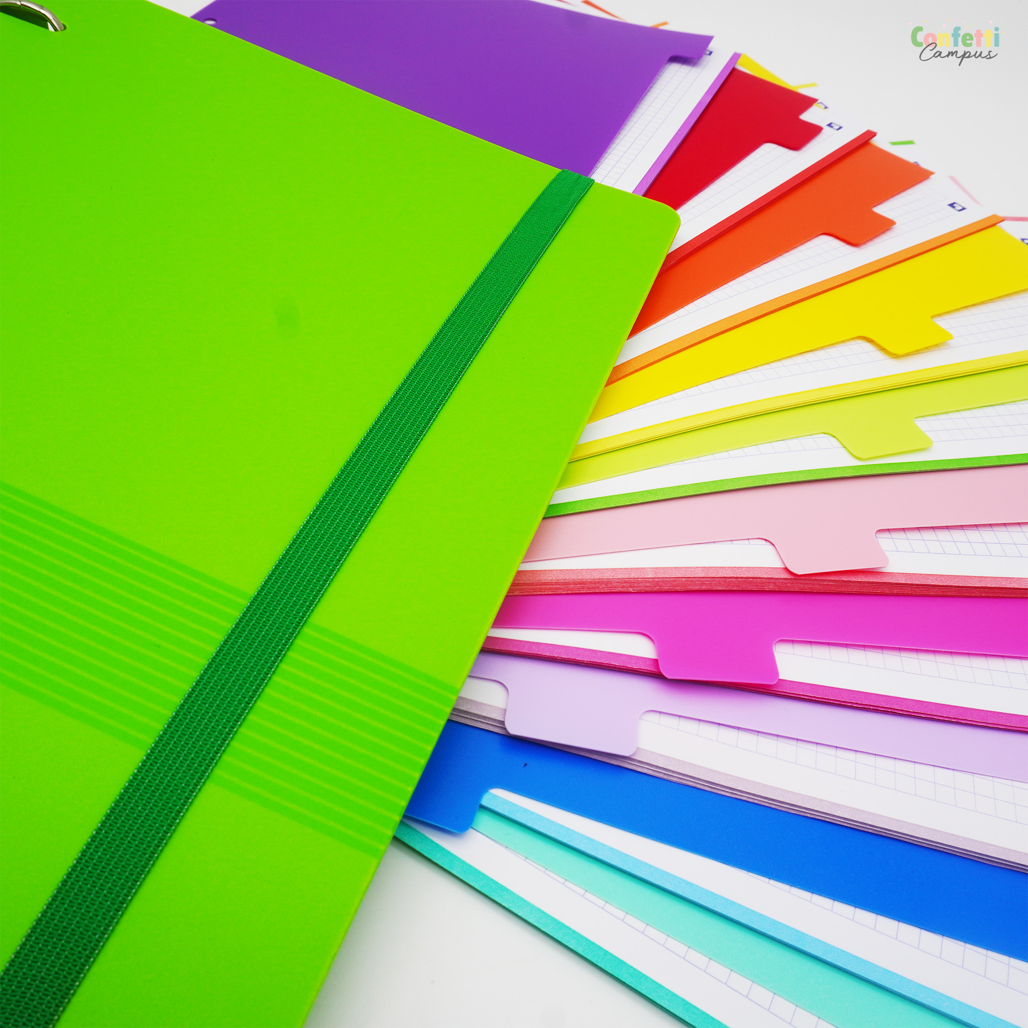 Gefüllter Ringordner mit Register & Einlagen | Confetti Campus
