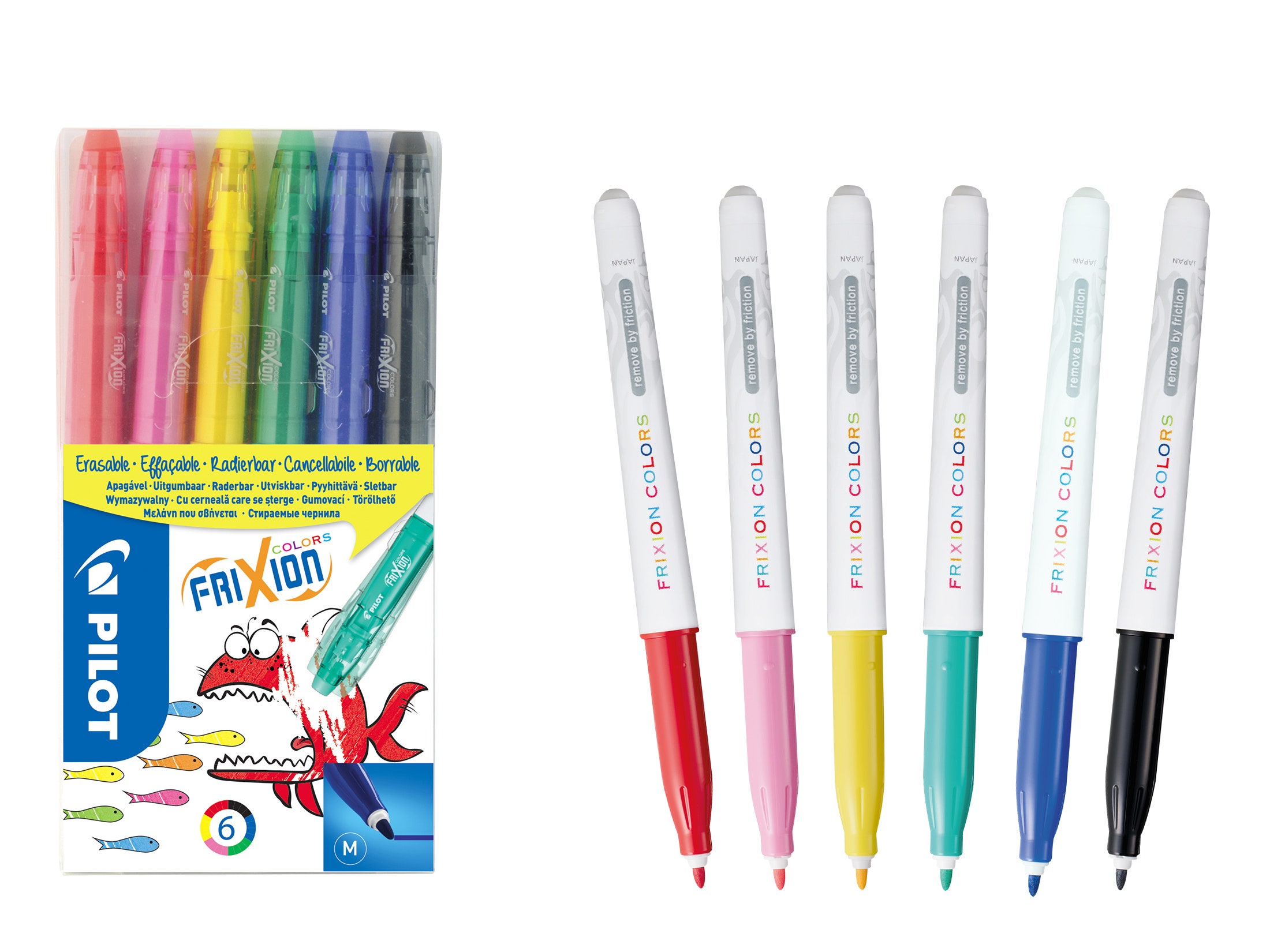 PILOT FriXion Colors radierbare Filzstifte 6er Pack - Confetti Campus