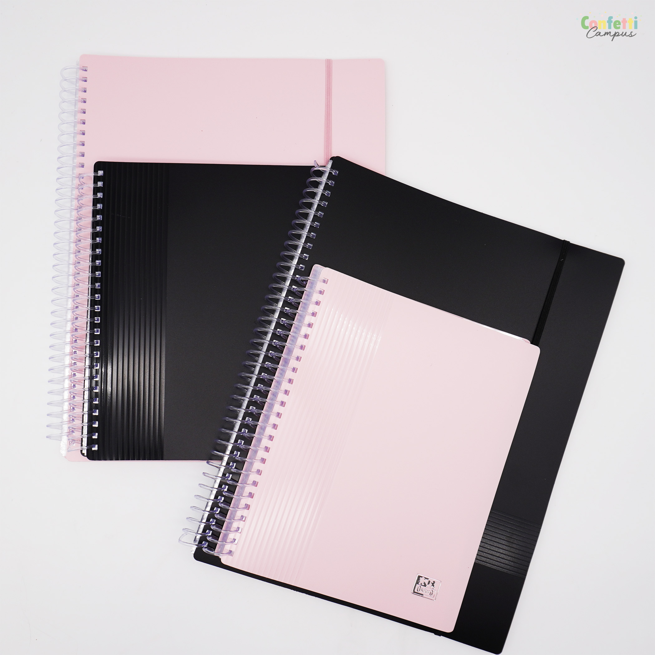 Oxford Mappe mit Klarsichthüllen A5 Rosa