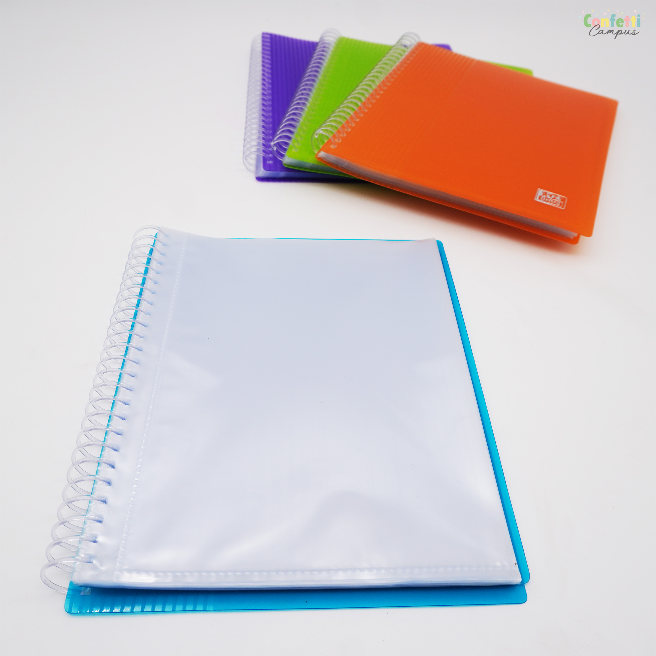 Oxford Mappe mit Klarsichthüllen A5 Grün