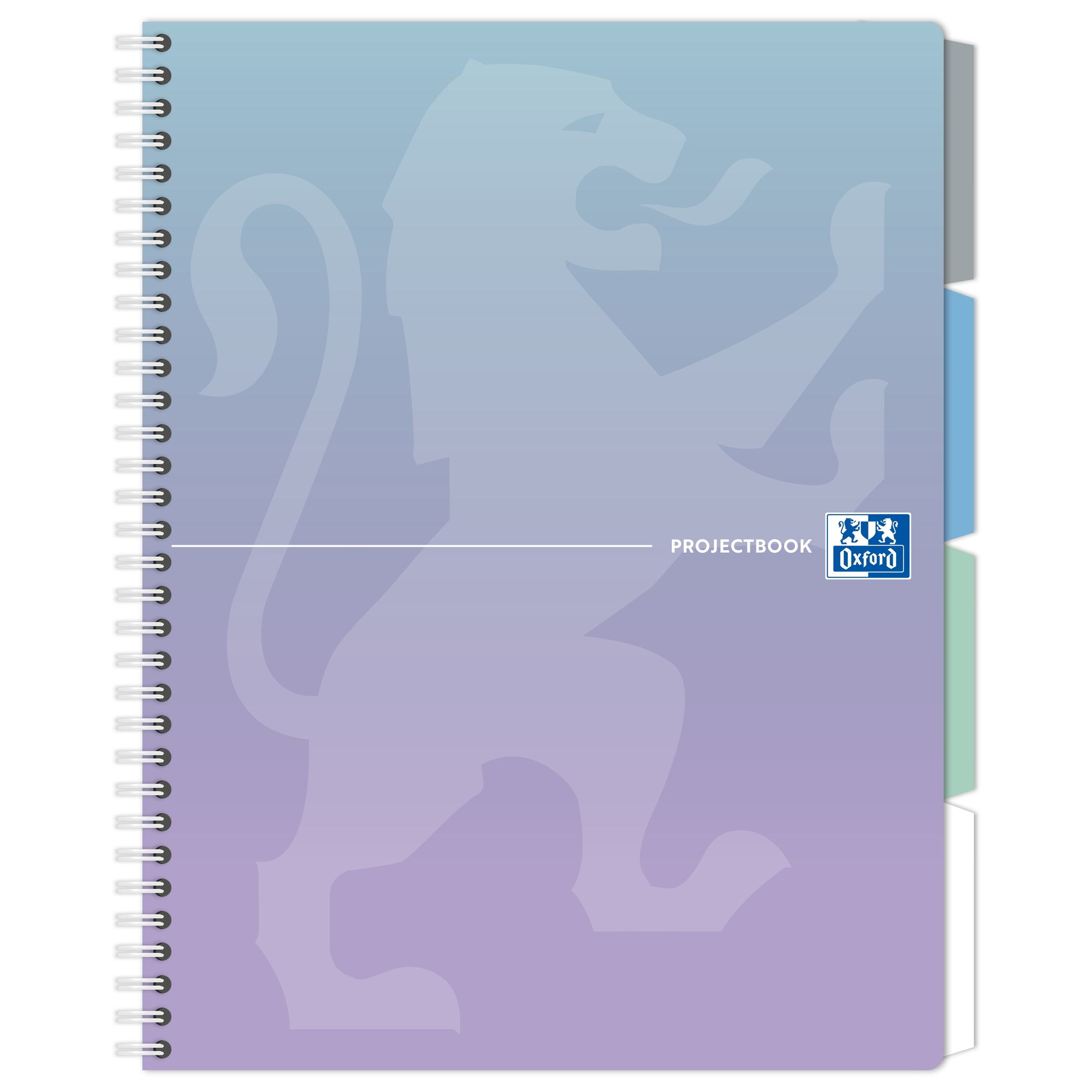 OXFORD Collegeblock mit Register Kariert A4 Lila-Blau - Confetti Campus