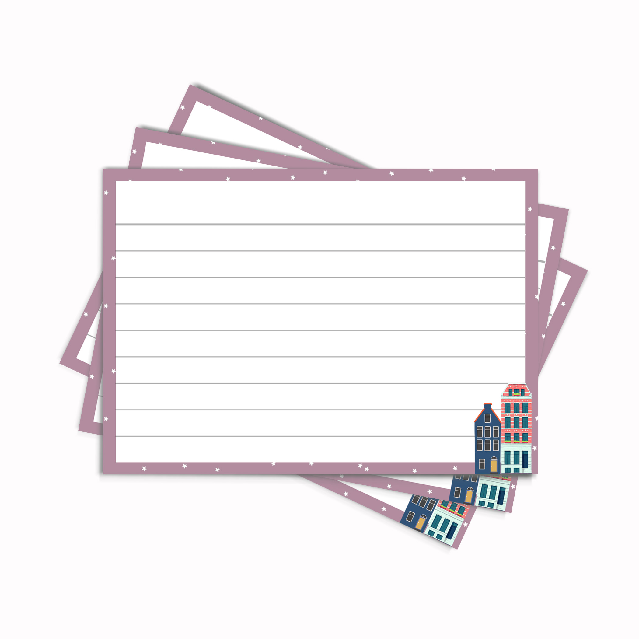 Leitner Flashcards Karteikarten A7 "Made in Holland" Amsterdam Nights