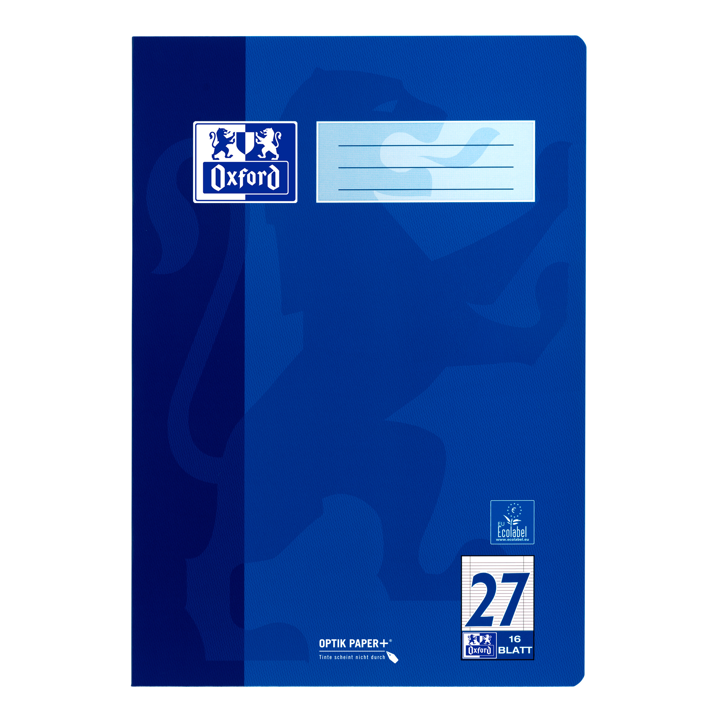 OXFORD Schulheft A4 Liniert mit Hilfsrand Blau - Confetti Campus