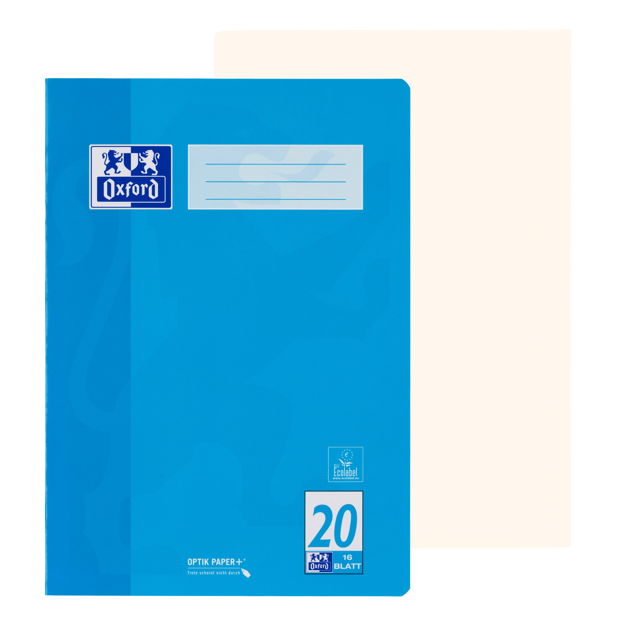 OXFORD Schulheft A4 Blanko Blau - Confetti Campus
