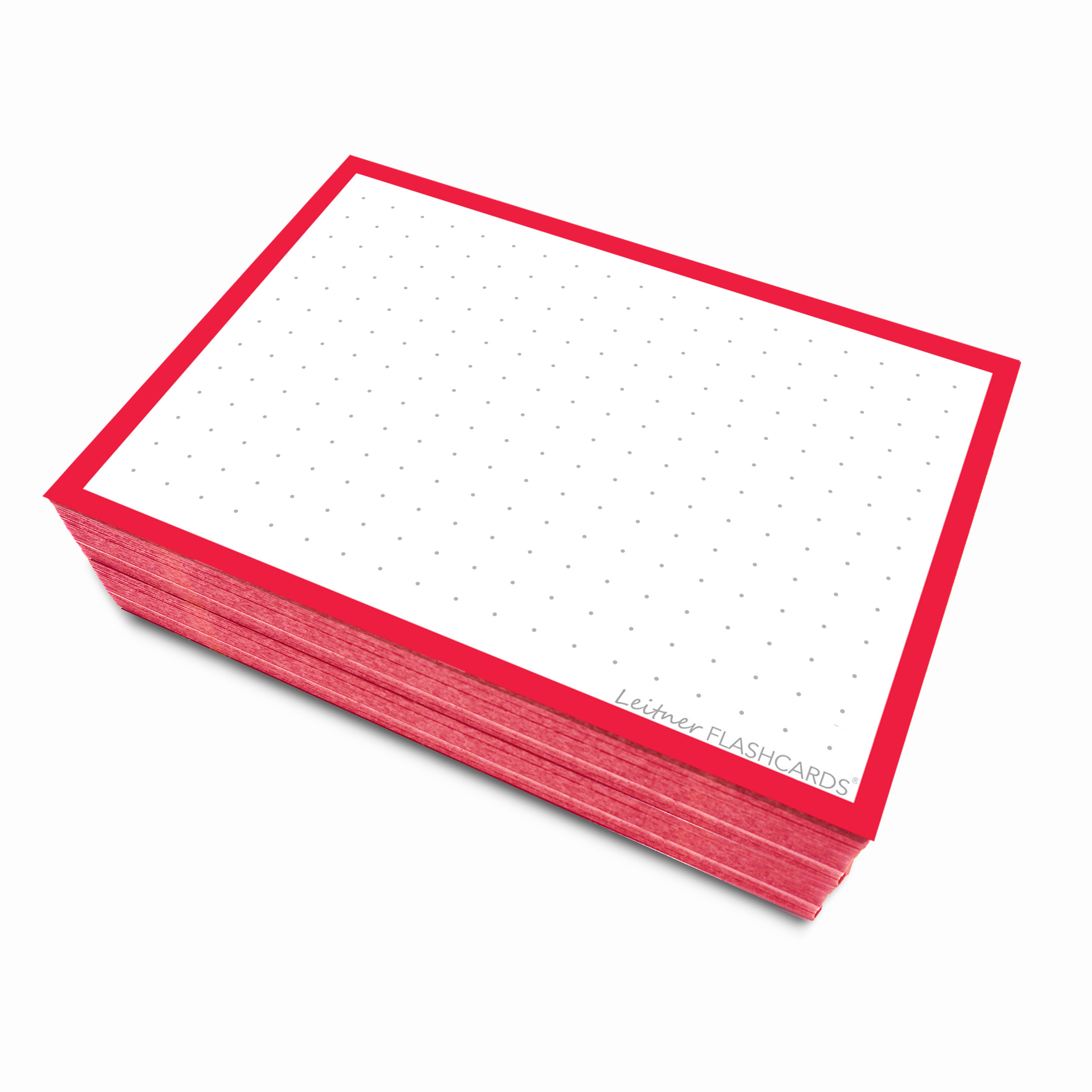 Leitner Flashcards Karteikarten A7 Rot Dotted - Confetti Campus