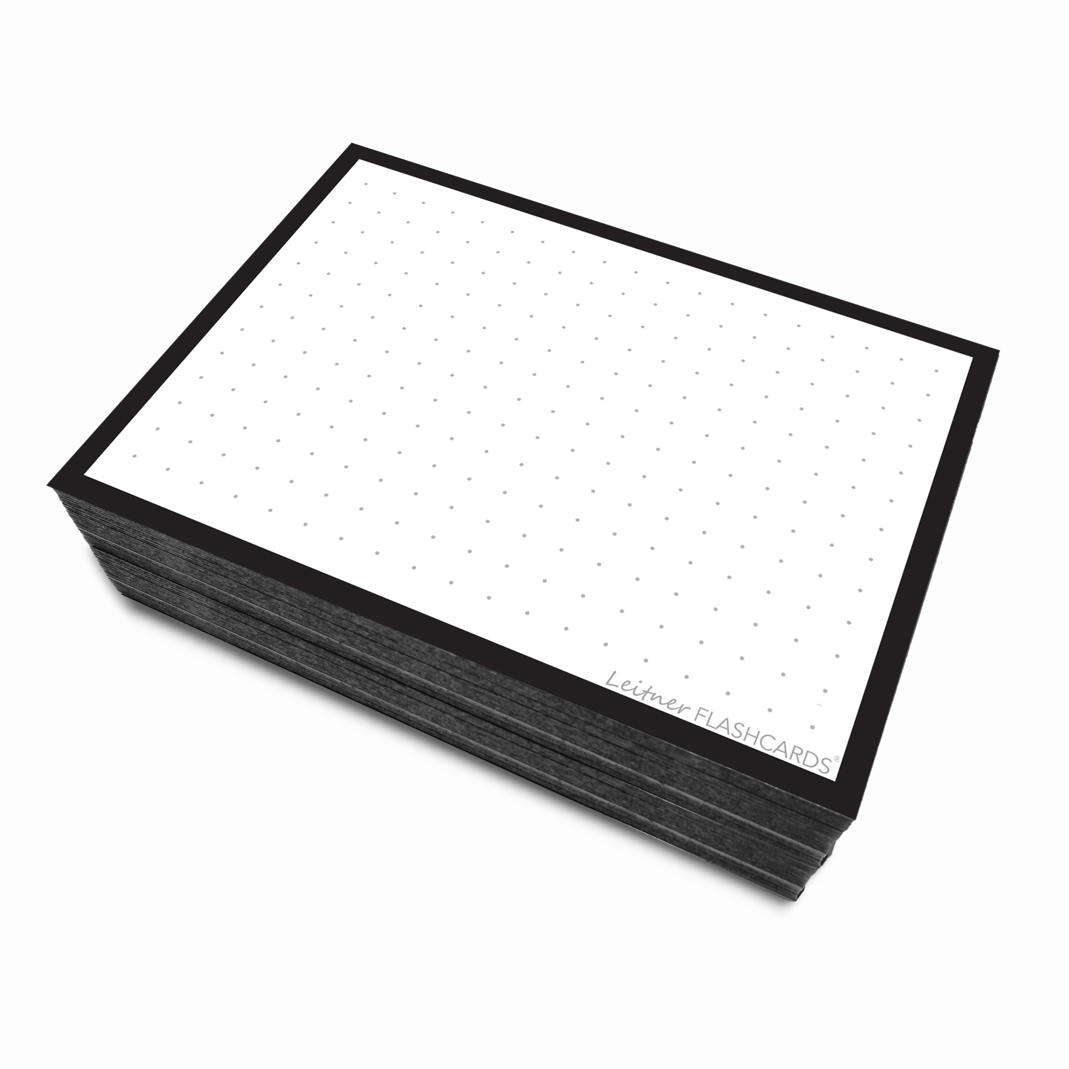 Leitner Flashcards Karteikarten A7 Schwarz Dotted - Confetti Campus