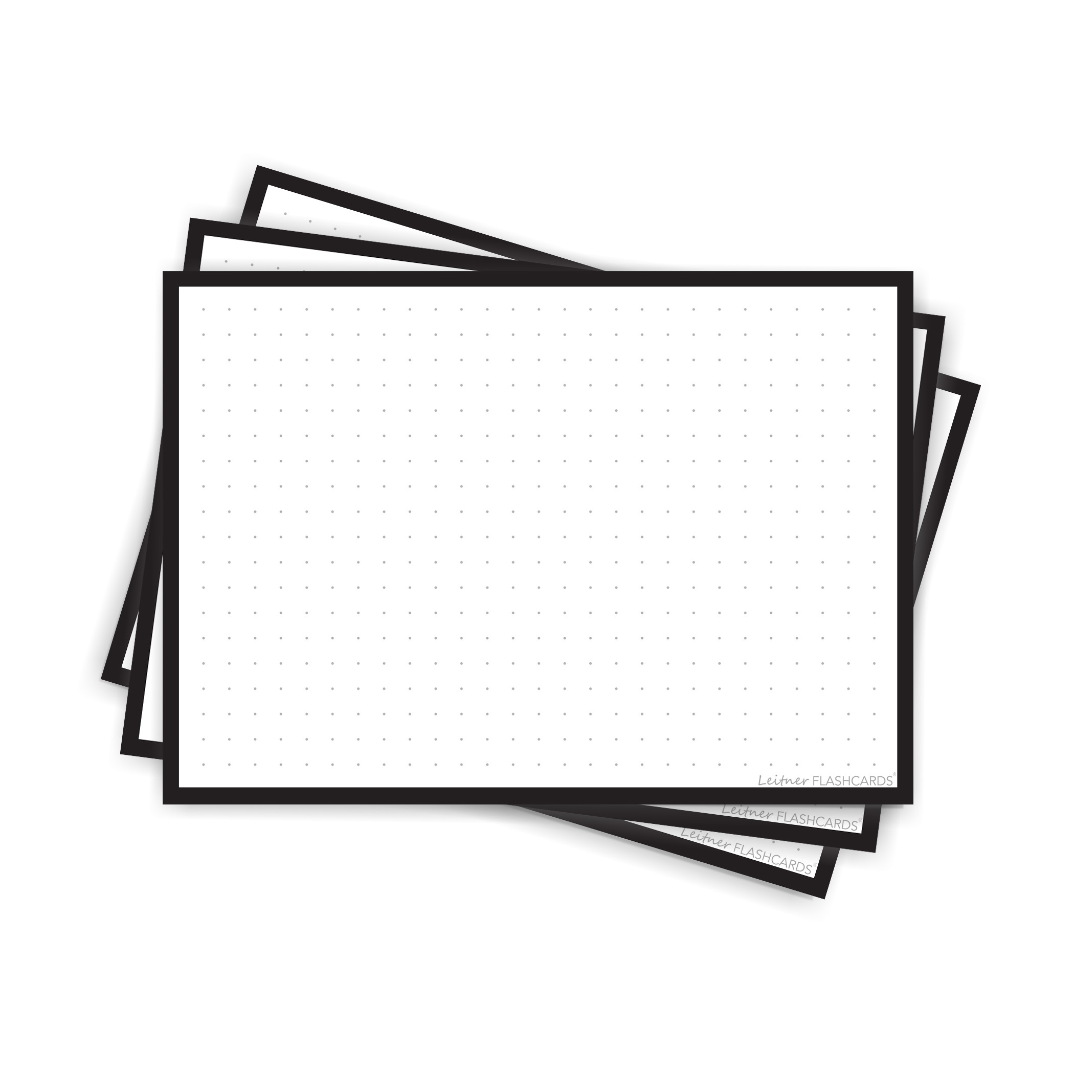 Leitner Flashcards Karteikarten A6 Schwarz Dotted - Confetti Campus