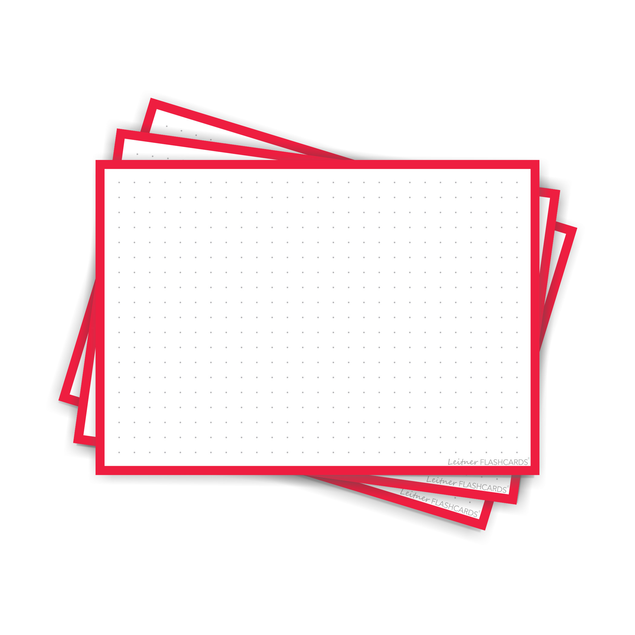 Leitner Flashcards Karteikarten A6 Rot Dotted - Confetti Campus