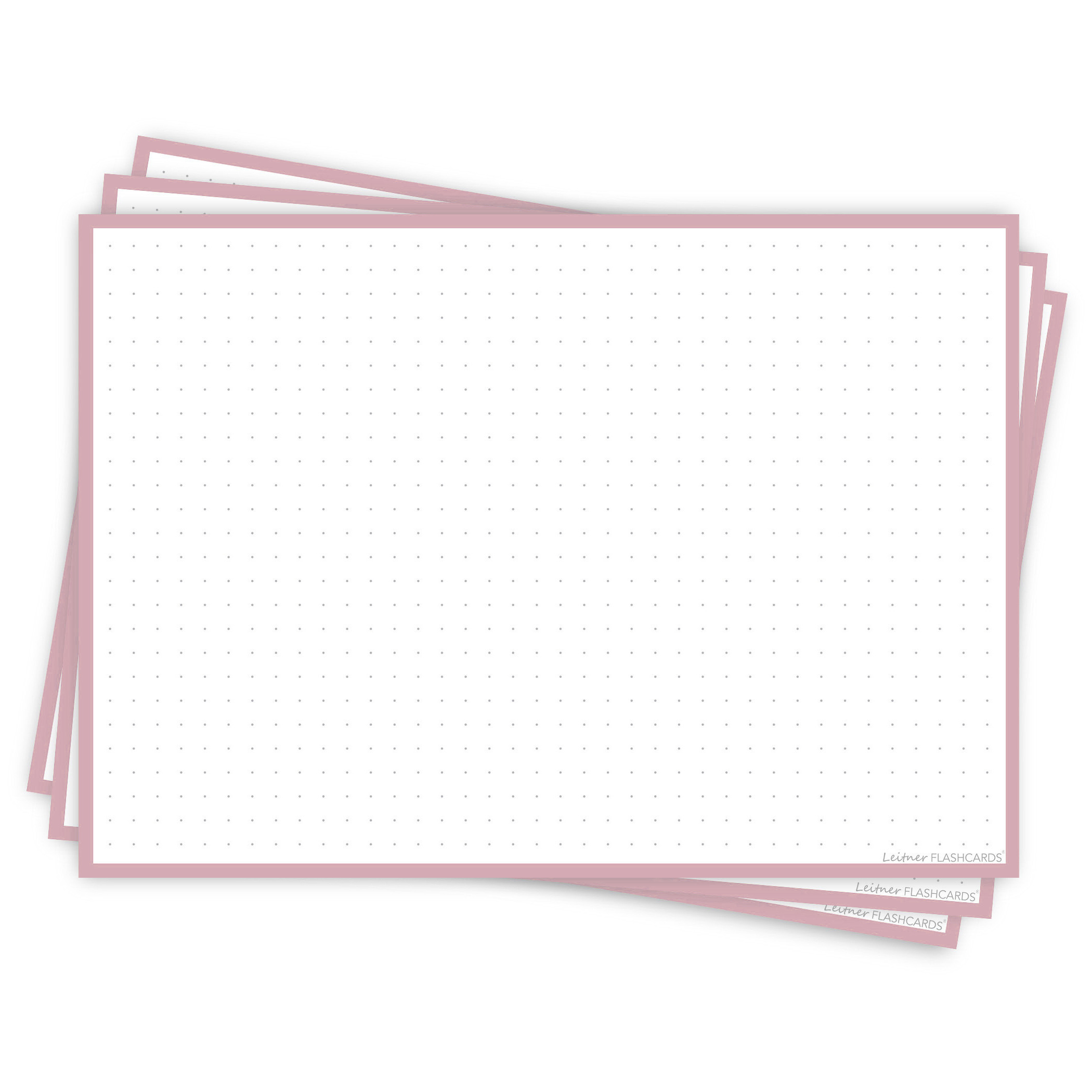 Leitner Flashcards® Karteikarten A5 Dotted Blush Rosa