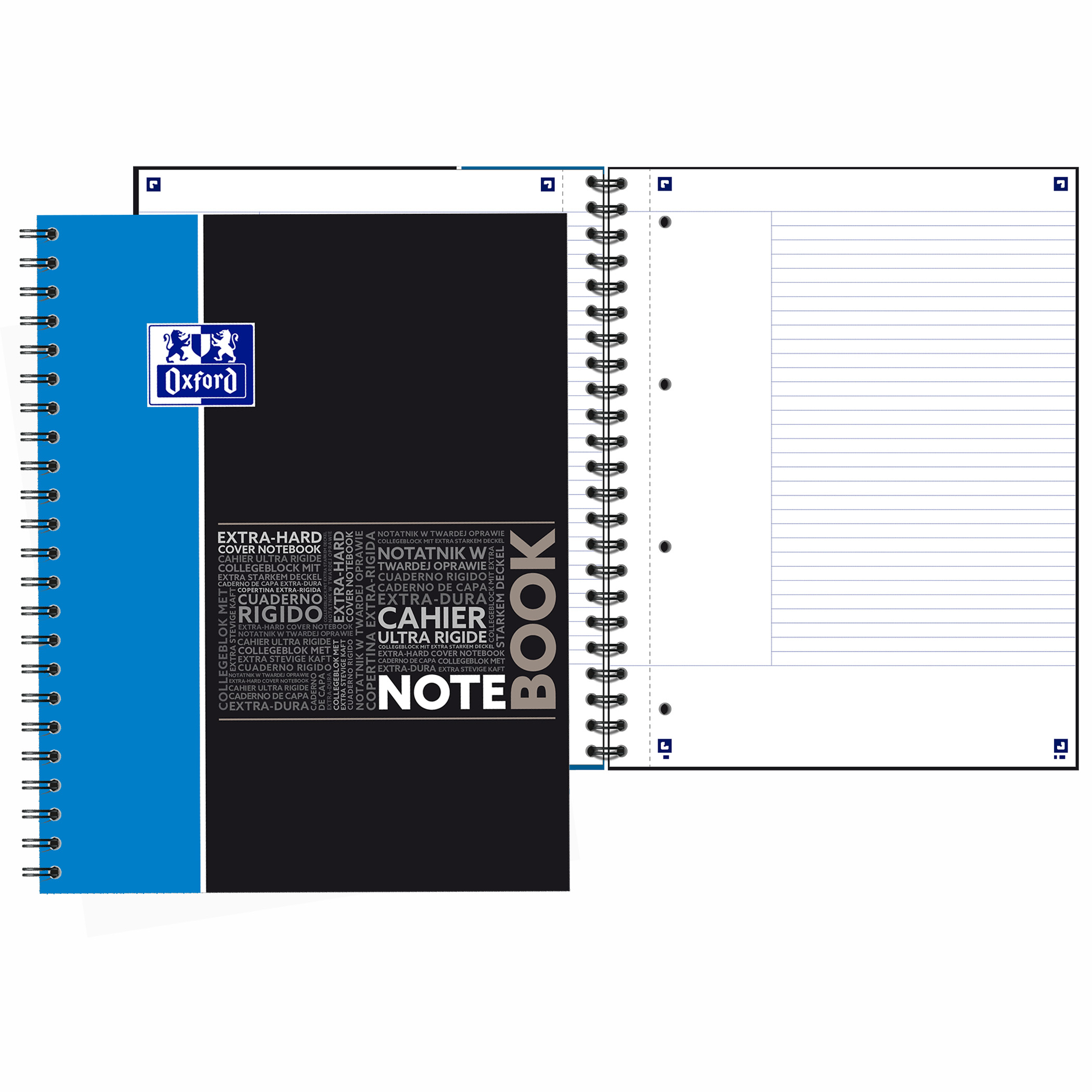 Oxford Collegeblock zum Notieren mit der Cornell-Methode Blau